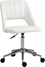 Otočná židle Vinsetto béžová, výškově nastavitelná kancelářská židle do obývacího pokoje a ke stolu, kompaktní, ergonomická a moderní | Aosom.de