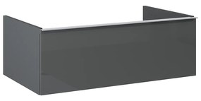 Elita Look, závěsná skříňka pro umyvadlo na desku 80x45x28 cm 1S PDW, antracitová lesklá, ELT-167092