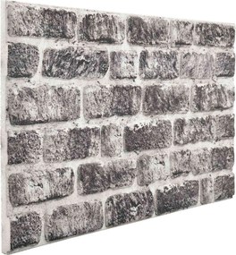 Nástěnné panely 10 ks 100 x 50 cm Tmavě šedá a bílá EPS pěna 332925