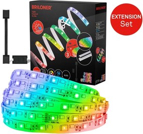 BRI 2167384 Pimp Your Stripe prodlužovací sada LED Strip 4m, IP44 venkovní, WiFi, RGB+W - BRILONER