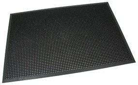 Černá gumová venkovní vstupní rohož s obvodovou hranou Octomat Mini - 120 x 180
