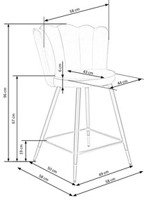 Barová židle Knox, zelená / černá
