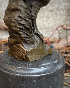 Bronzová socha soška - KOHOUT