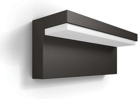 Philips myGarden - Nástěnné venkovní LED svítidlo 22x8 cm, 2700 K, 4,5 W, antracit 915005378301