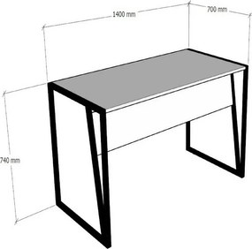 Pracovní stůl Cunda Sapphire Oak
