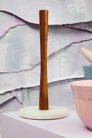 Hnědý dřevěný držák na kuchyňské utěrky ø 14 cm – Premier Housewares