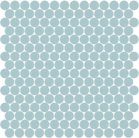 Hisbalit Skleněná mozaika modrá Mozaika 314A SATINATO kolečka  prům. 2,2 (33,33x33,33) cm - KO314ALH