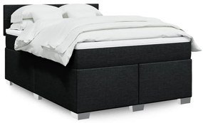 Box spring postel s matrací černá 140 x 190 cm textil 3288185