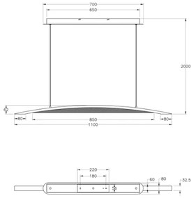 Fabas Luce 3697-40-102- LED Stmívatelný lustr na lanku CORDOBA LED/36W/230V bílá