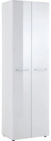 Bílá dřevěná šatní skříň GEMA Compo 144 x 97 cm