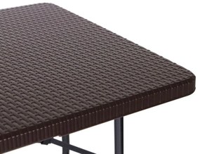 Bestent Cateringová souprava stůl + 2 lavičky 180cm Brown Rattan