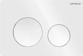 UPTrend Ovládací tlačítko pro WC podomítkové moduly YOSEMITE SHINY WHITE UP003, bílá lesk