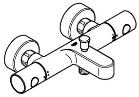 GROHE 34774000 - Termostatická vanová baterie PRECISION GET DN 15 lesklý chrom