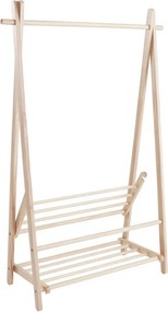 Stojan na oblečení z borovicového dřeva ve světle přírodní barvě 100x150x41 cm Cole – Jotex