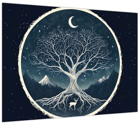 Obraz - Magický strom s jelenem II. (70x50 cm)