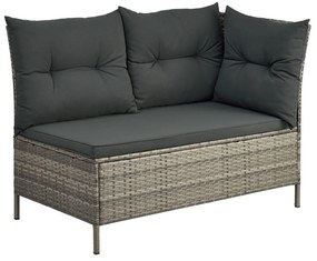 Juskys Zahradní ratanový set Manacor - šedá
