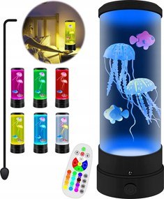 Velká Lávová Led Lampa Medúzy Akvárium Usb Lampička Noční Lampa Stolní Rgb