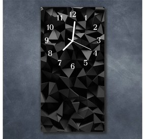 Nástěnné hodiny obrazové na skle - Design černý