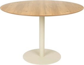Kulatý jídelní stůl s deskou v dubovém dekoru ø 110 cm Steven – White Label