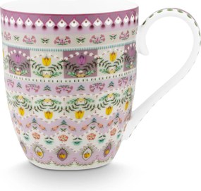 Pip Studio Lily &amp; Lotus sada 2 hrnků 440ml, lila (sada 2 hrnků v dárkovém balení)