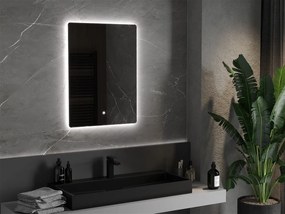 Mexen Sun, LED koupelnové zrcadlo s podsvícením 60x80 cm, 6000K, ochrana proti zamlžování, 9807-060-080-611-00