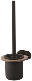 BISK Erga Bergen, nástěnný WC kartáč, černá matně-hnědá, ERG-07960