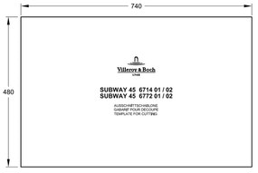 VILLEROY & BOCH Villeroy Boch SUBWAY: keramický dřez, umyvadlo vpravo, 780x510mm pro 1-otvorovou baterii, bílá Alpin CeramicPlus, 671401R1