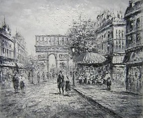 Černobílá Paříž - 50 x 60 cm