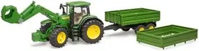 Bruder 03155 Traktor John Deere s předním nakladačem a sklápěcím přívě