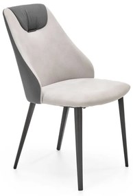 HALMAR Jídelní židle K470 šedá/krémová