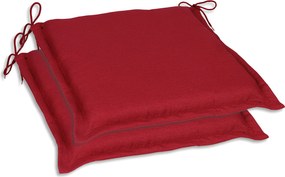 Go-De Textil Sada zahradních podsedáků Uni (polštářek, 5 cm, 2 kusy, třešňová červená)