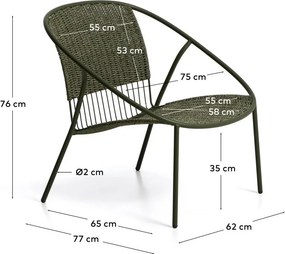 Zelené zahradní křeslo Atrani – Kave Home