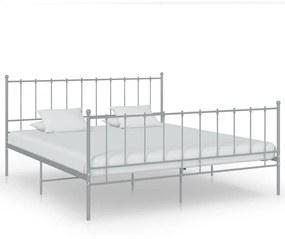 Rám postele šedý kov 140 x 200 cm,  324957 HangarStore.cz