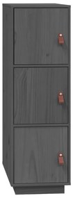 820169 vidaXL Skříň highboard šedá 34x40x108,5 cm masivní borové dřevo