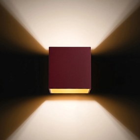 Sollux Lighting Nástěnné svítidlo QUAD 1 bordó