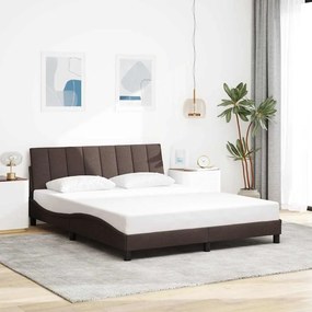 Rám postele bez matrace Hanko tmavě hnědý 160 x 200 cm textil 3310401