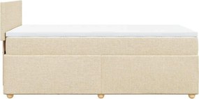 Box spring postel s matrací krémová 80 x 200 cm textil 3286505