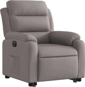 Elektrické zvedací polohovací křeslo taupe textil 3205012