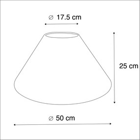 Látkové stínidlo béžové kulaté zkosené 50/17,5/25