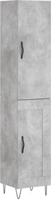Skříň highboard betonově šedá 34,5x34x180 cm kompozitní dřevo 3199141