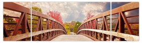 Obraz - dřevěný most (170x50 cm)