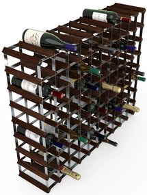Stojan na víno RTA na 90 lahví, tmavá borovice - pozinkovaná ocel / rozložený