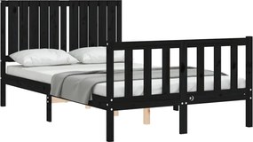 vidaXL Rám postele s čelem 120 x 200 cm masivní dřevo [3192945] Barva: Přírodní