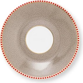 Pip Studio Blooming Tales espresso šálek s podšálkem 100ml, khaki (stylový šálek na espresso)