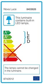 NV 8403626 Venkovní nástěnné svítidlo LUTON tmavě šedý ABS LED 1.2W 3000K IP65 100-220V vč. driveru - NOVA LUCE