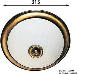 Sapho Sapho, GLOSTER stropní svítidlo 2xE14, 40W, 230V, bronz, AU514