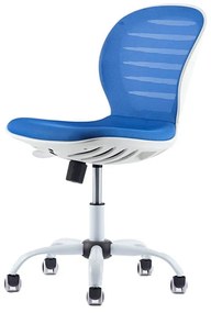 Dalenor Dětská židle Flexy, textil, bílá podnož , modrá