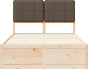 Rám postele s čalouněným čelem s čelo Taupe 120 x 190 cm 3405545