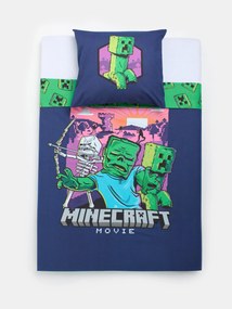Sinsay - Sada oboustranného povlečení Minecraft - námořnická modrá