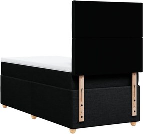Box spring postel s matrací černá 100 x 200 cm textil 3291207